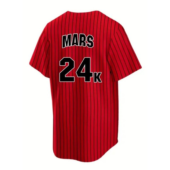 Unbranded | Shirts | Bruno Mars 24k Hooligans Pinstripe Baseball Jersey ...